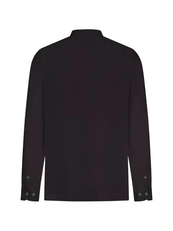 120% Lino Band-collar Linen Shirt