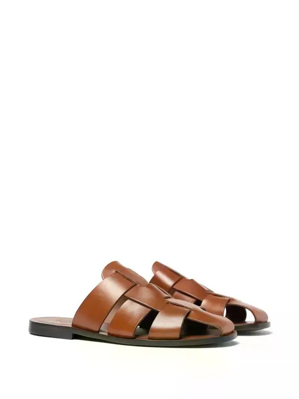 SCAROSSO Perseo Cage-style Sandals - Brown