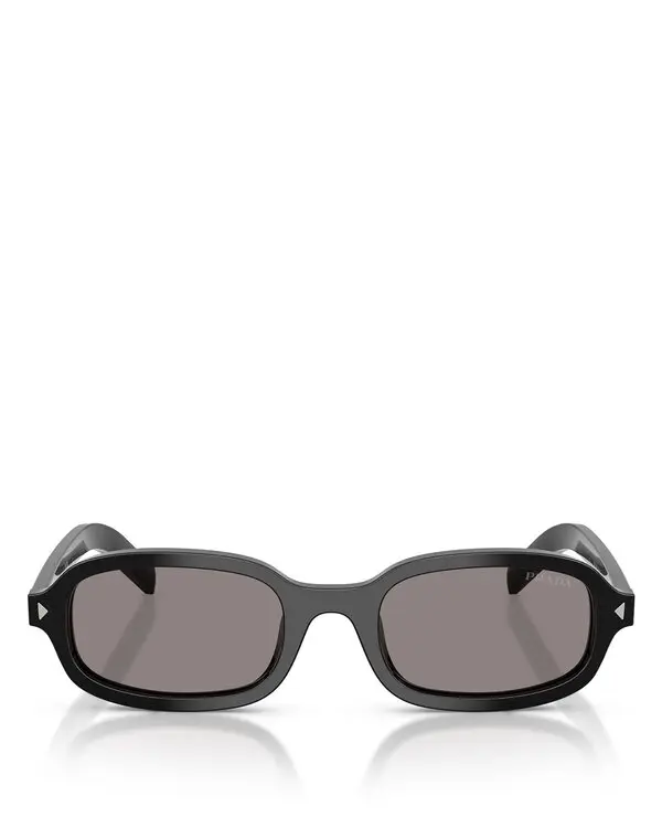 Prada Pr Oval Sunglasses, 50mm - Black