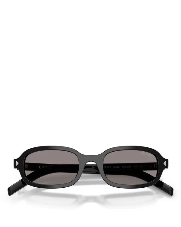 Prada Pr Oval Sunglasses, 50mm - Black