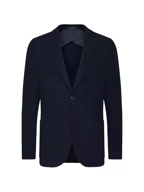 Boggi Milano Buttoned Long-sleeve Blazer - Blue