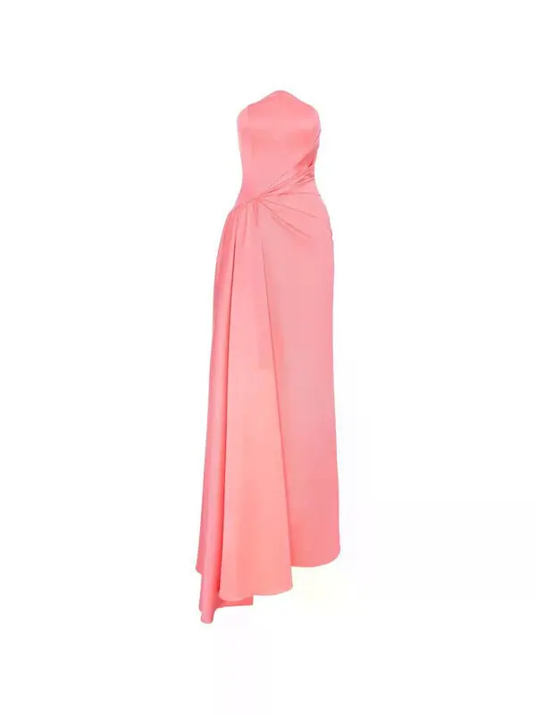 V:PM ATELIER Kira Strapless Maxi Dress With Draped Detailing