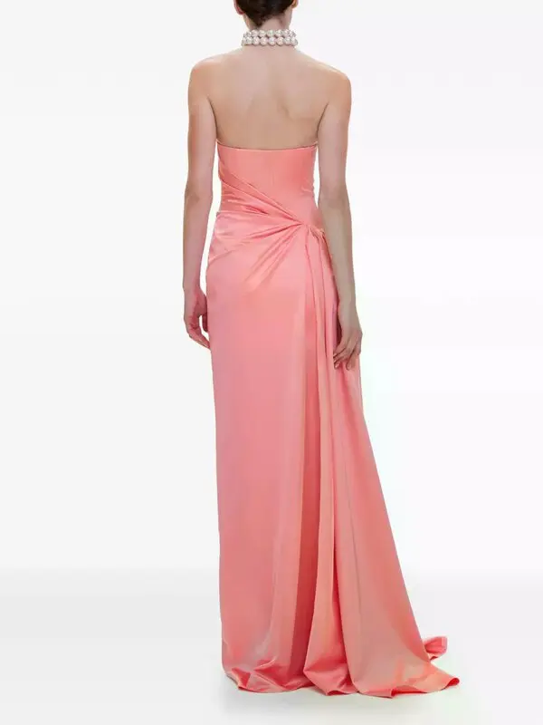 V:PM ATELIER Kira Strapless Maxi Dress With Draped Detailing