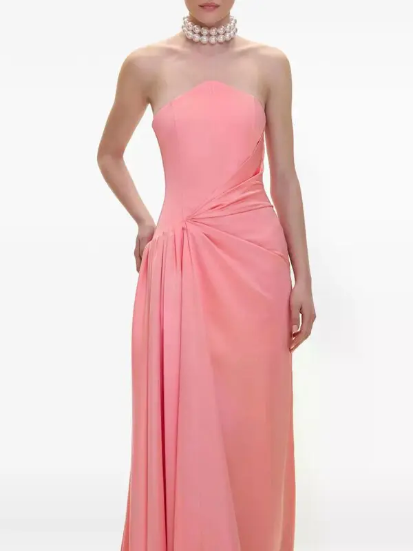V:PM ATELIER Kira Strapless Maxi Dress With Draped Detailing