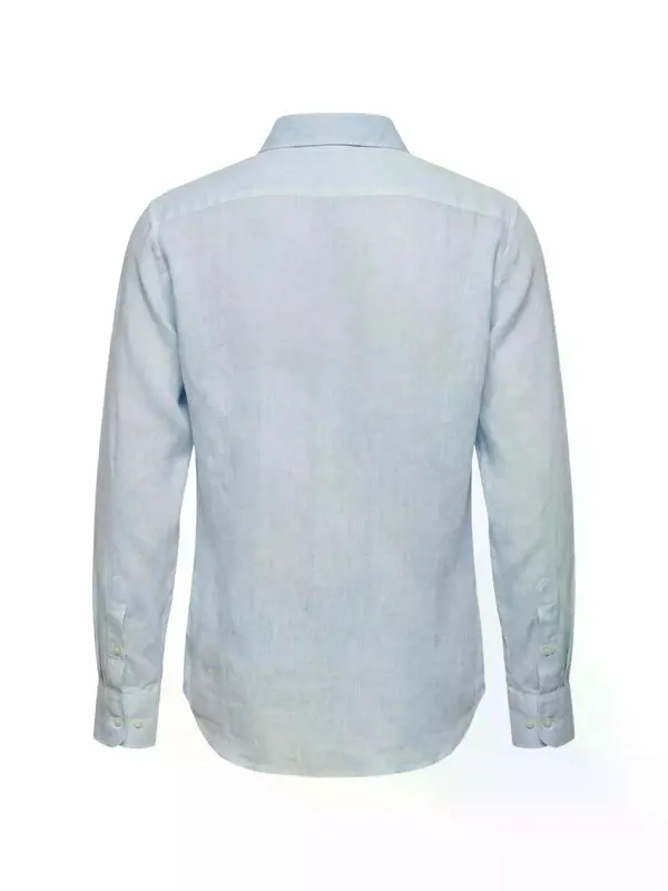 120% Lino Long-sleeve Shirt - Blue