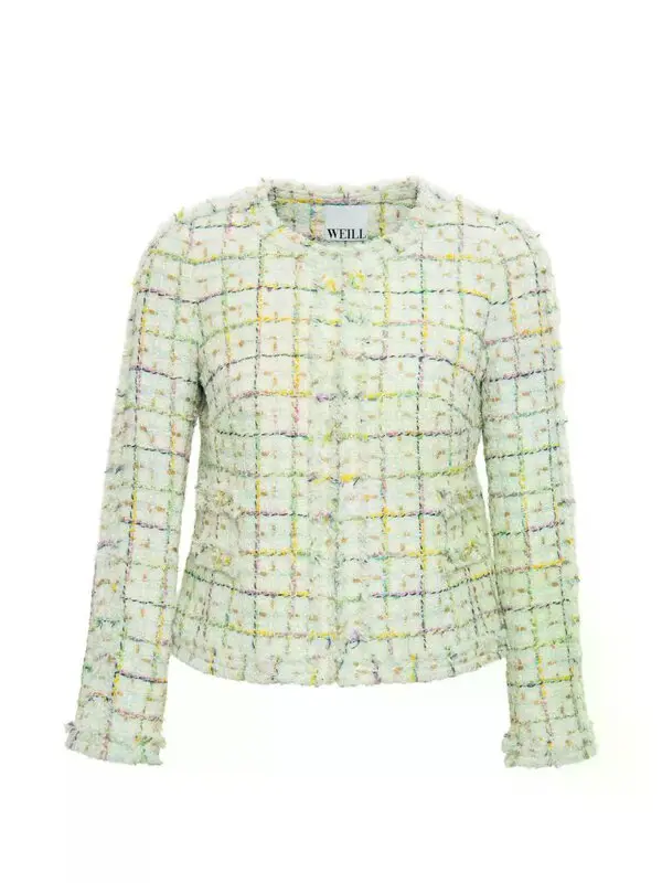 WEILL Braided-trim Tweed Jacket