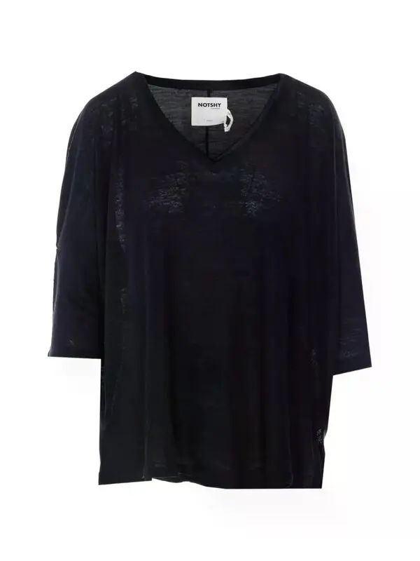 NOTSHY Emilie V-neck T-shirt - Black