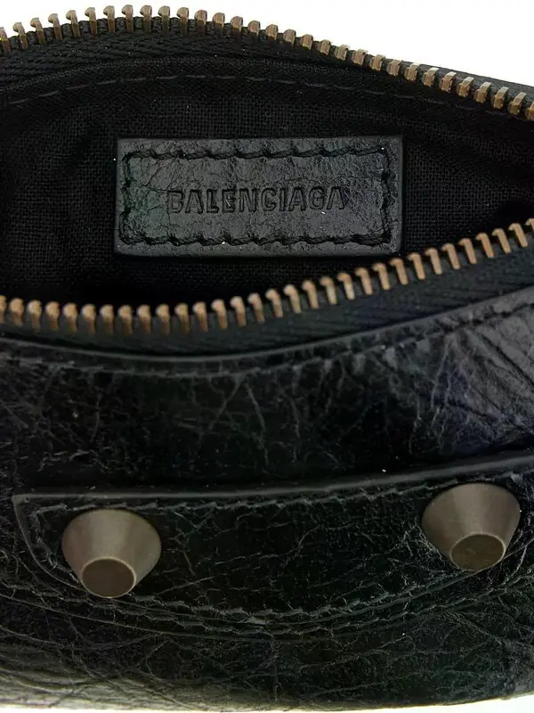 Balenciaga Le City Studded Leather Clutch