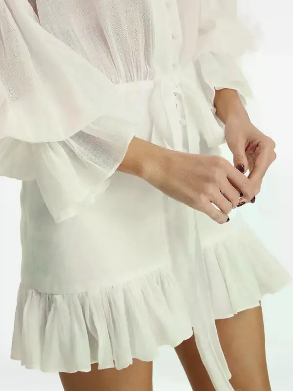 SOFIA ERHAN Ammoudi Ruffled Mini Dress