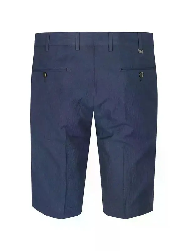 PT TORINO Button-fastening Pleated Cotton Shorts