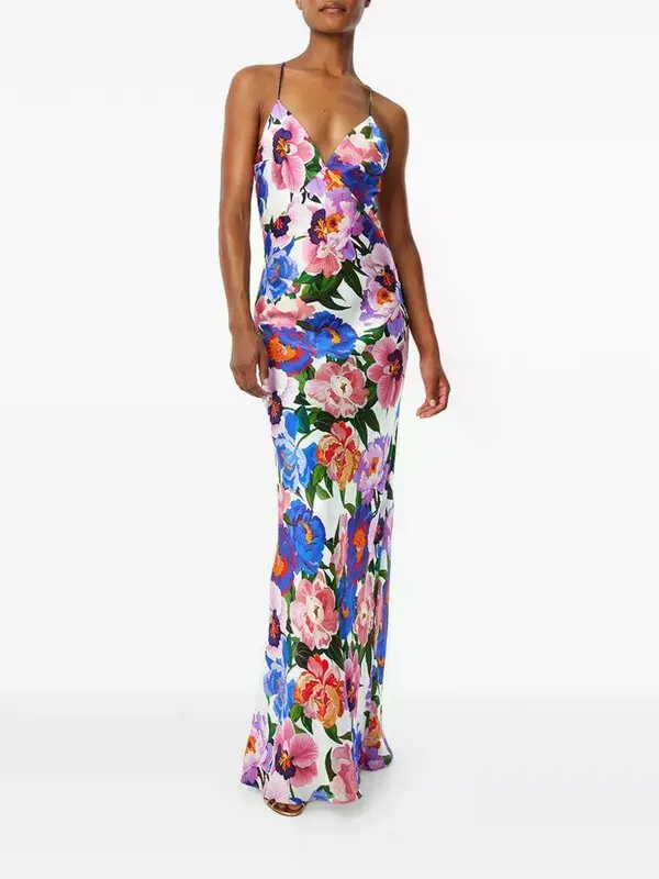 Borgo De Nor Floral-print Maxi Dress - White
