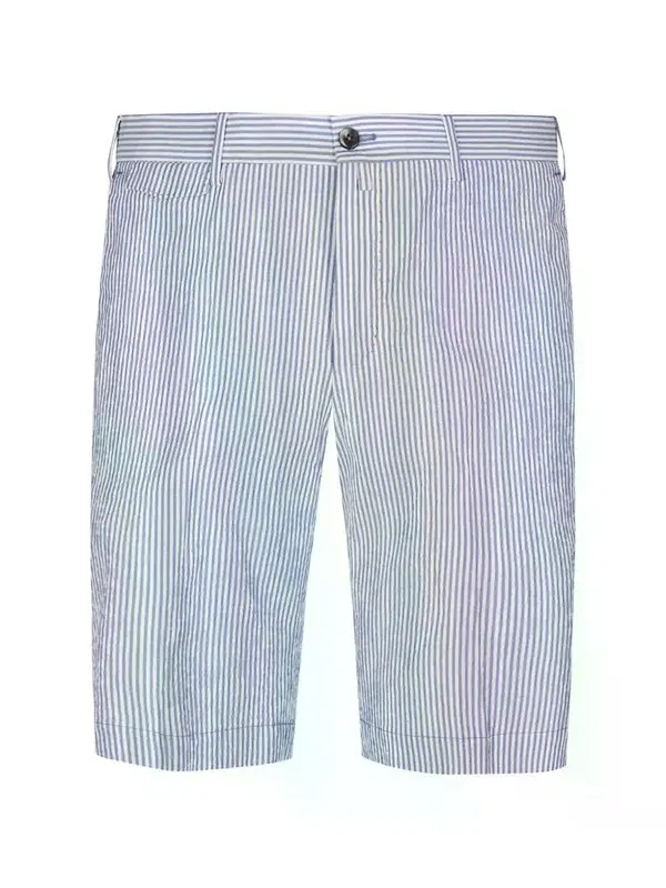 PT TORINO Button-fastening Striped Cotton Shorts