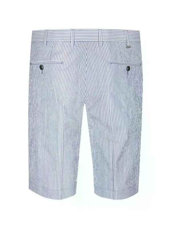 PT TORINO Button-fastening Striped Cotton Shorts