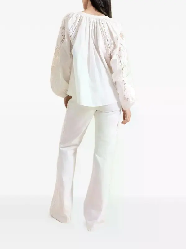 DMN PARIS Liliane Lace-insert Blouse