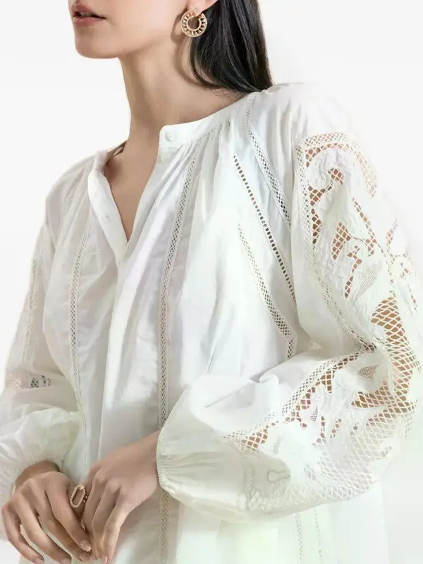 DMN PARIS Liliane Lace-insert Blouse