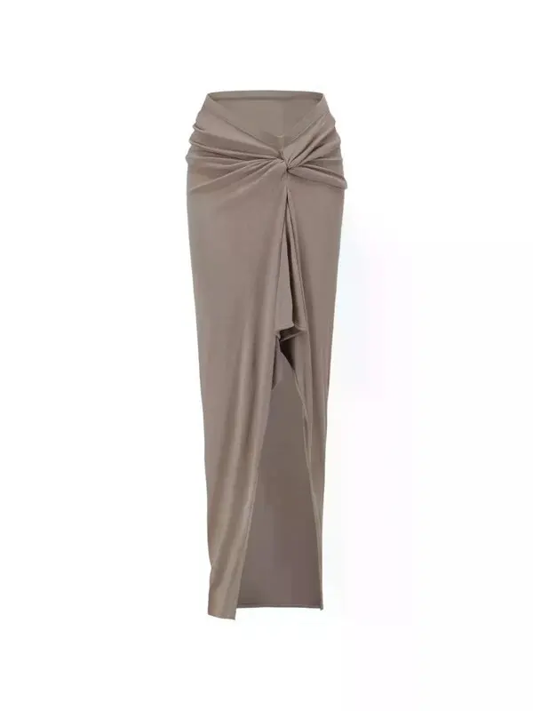 OUDE WAAG Twist-detail Draped Skirt - Neutrals
