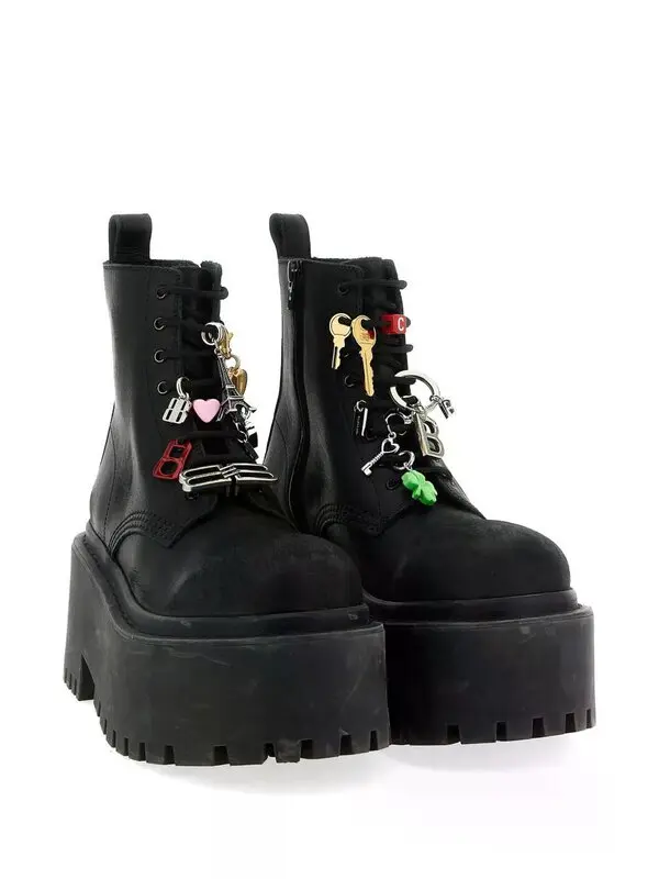 Balenciaga Strike Charm-embellished Ankle Boots
