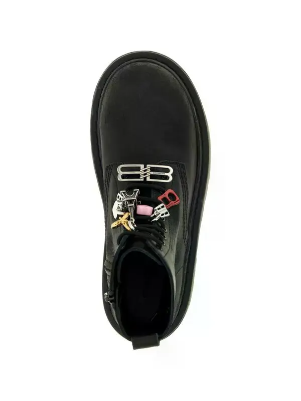 Balenciaga Strike Charm-embellished Ankle Boots