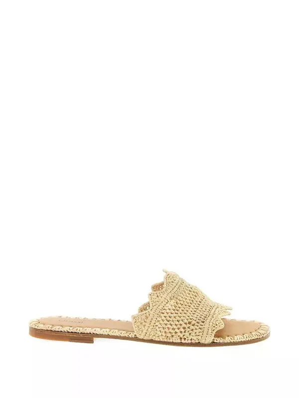 ODISSI Lucia Woven Raffia Sandals - Neutrals
