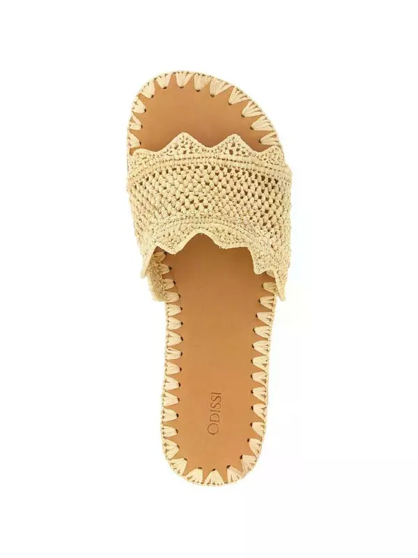 ODISSI Lucia Woven Raffia Sandals