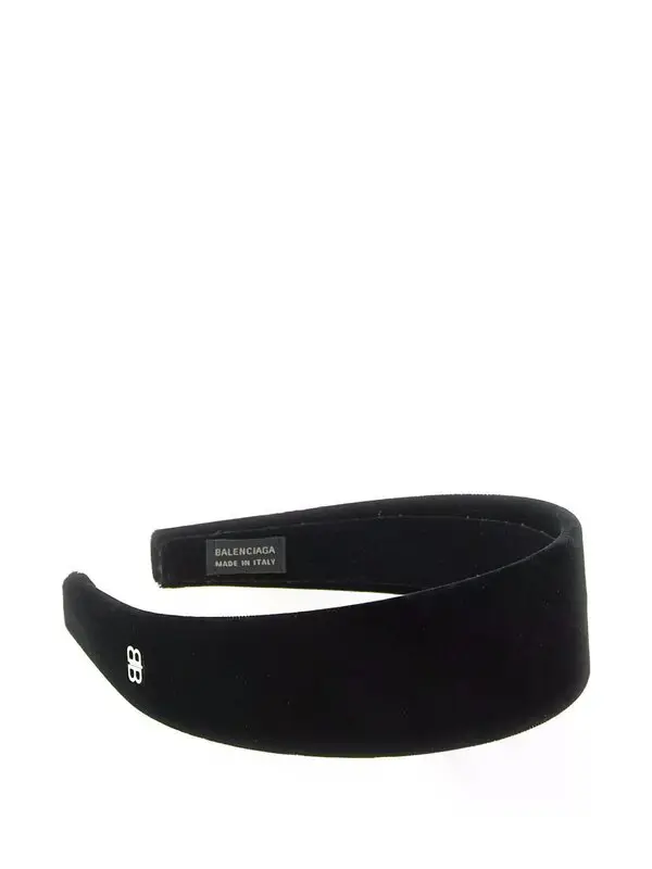 Balenciaga Holli Velvet Headband - Black