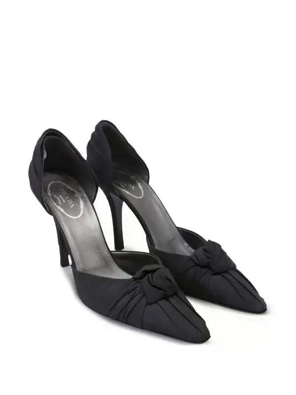 Prada Twisted-bow D'orsay Heeled Pumps