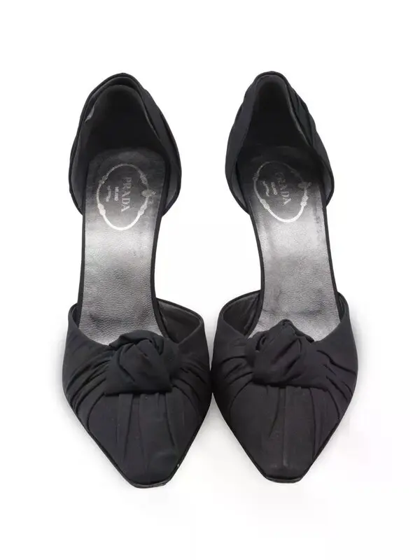 Prada Twisted-bow D'orsay Heeled Pumps