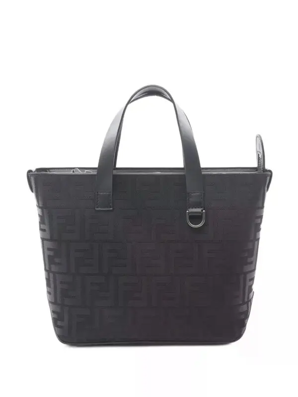 Fendi Ff-monogram Tote Bag - Black
