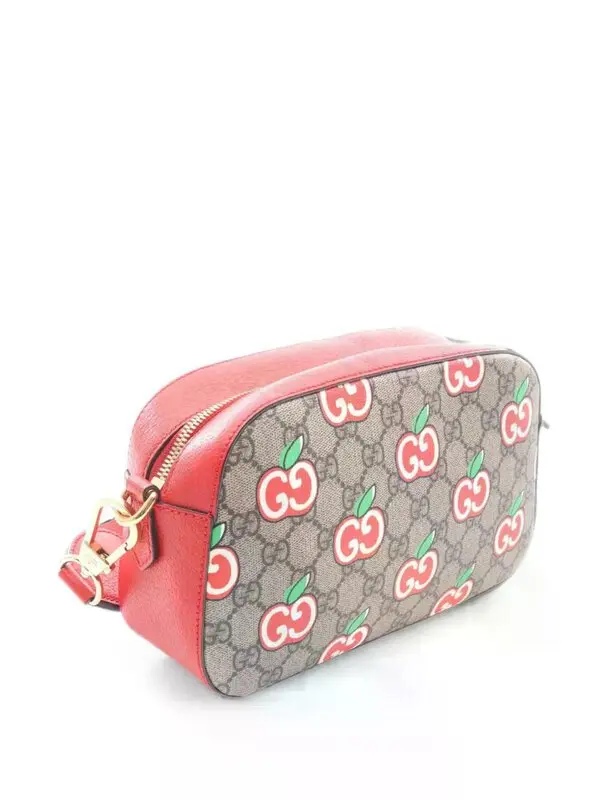 Gucci 2010s Gg Supreme Monogram Apple Shoulder Bag - Red