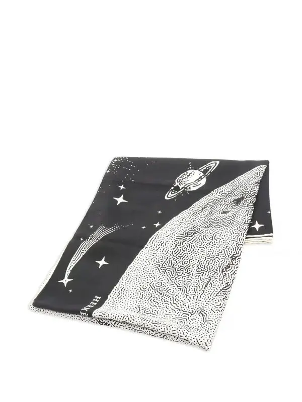 Hermès 2010s Clair De Lune Scarf - Black