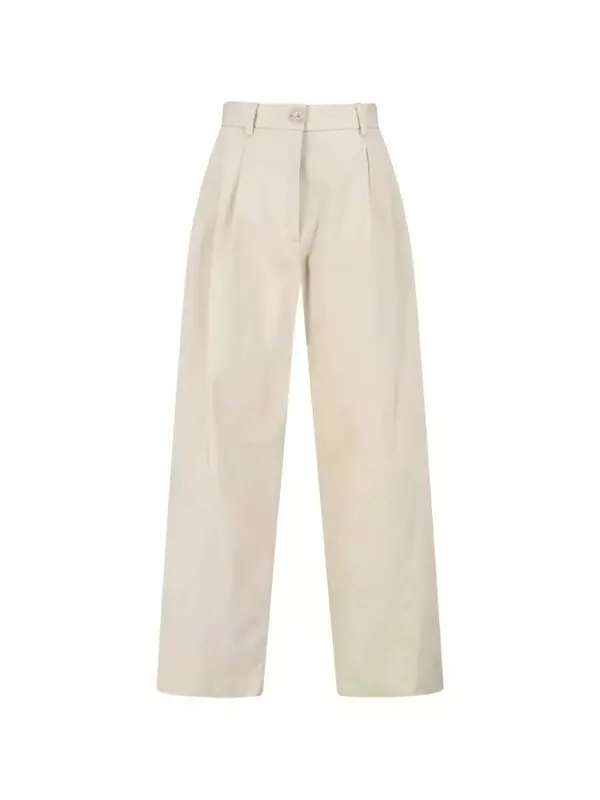 THE FRANKIE SHOP Nostrand Pleated Cotton-chino Trousers - Neutrals