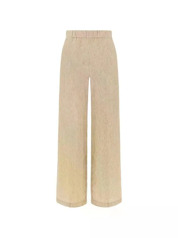 Paul & Shark Linen Palazzo Pants - Neutrals