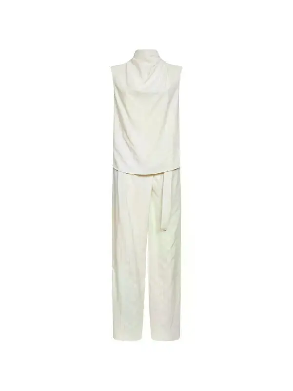 Brunello Cucinelli Sequin-embellished Pinstriped Jumpsuit - Neutrals