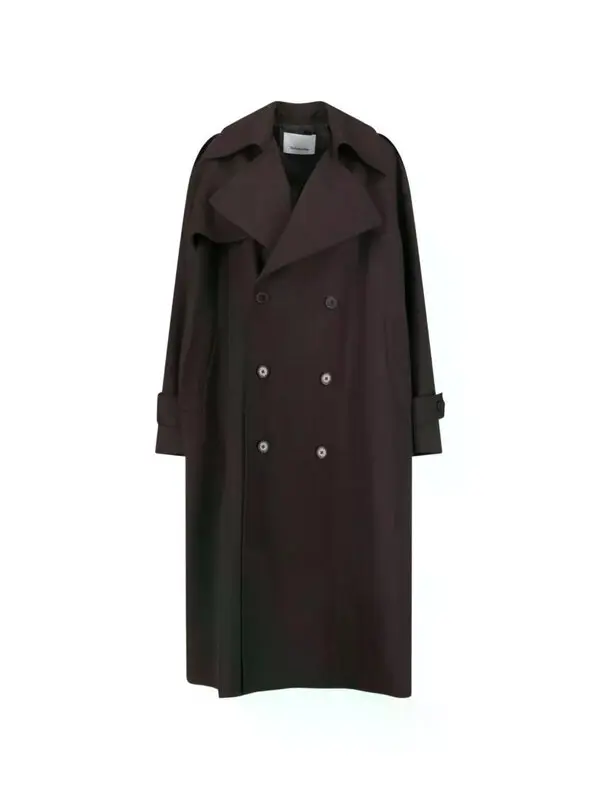 THE FRANKIE SHOP Dursley Double-breasted Trench Coat - Brown