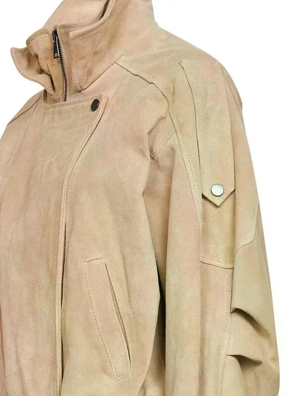 BLANCA VITA Belted Suede Jacket