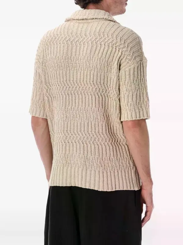 ROBERTO COLLINA Short-sleeve Buttoned Cardigan