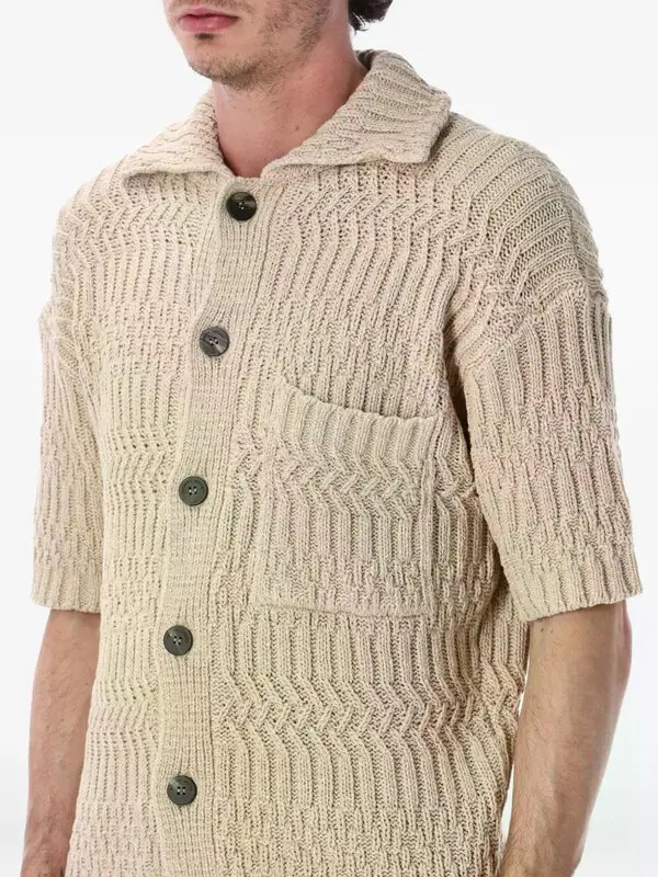 ROBERTO COLLINA Short-sleeve Buttoned Cardigan