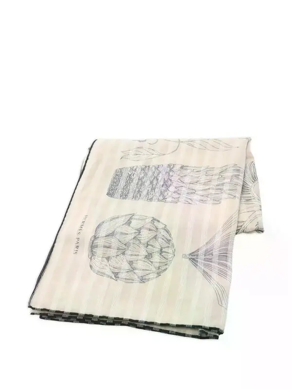 Hermès 2020s Index Palmarum Scarf - Neutrals