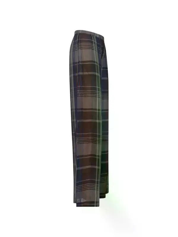 THE FRANKIE SHOP Baxter Sheer Tartan Track Pants - Blue