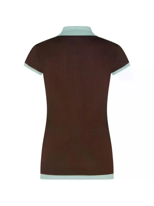 Malo Makò Ribbed-knit Polo Shirt - Brown