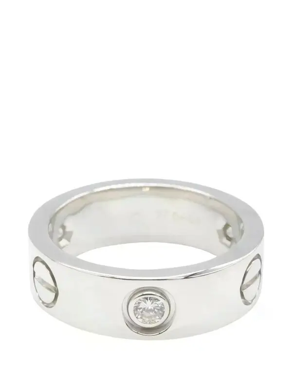 Cartier 2010s Love Diamond Ring - Silver