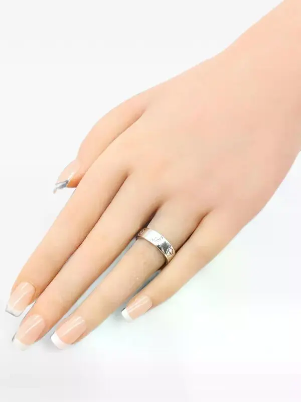 Cartier 2010s Love Diamond Ring - Silver