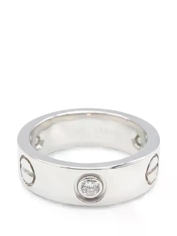Cartier 2010s Love Diamond Ring - Silver