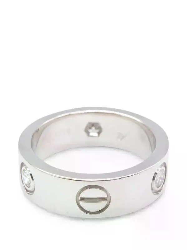 Cartier 2010s Love Diamond Ring - Silver
