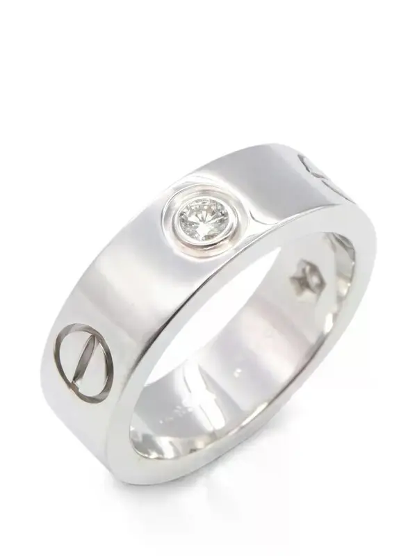 Cartier 2010s Love Diamond Ring - Silver