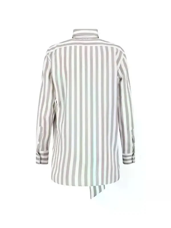 Kiton Striped Bow Blouse