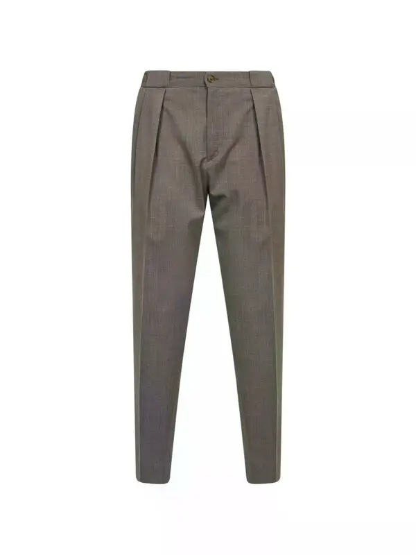 BRIGLIA 1949 Portobello Pleated-front Trousers - Brown