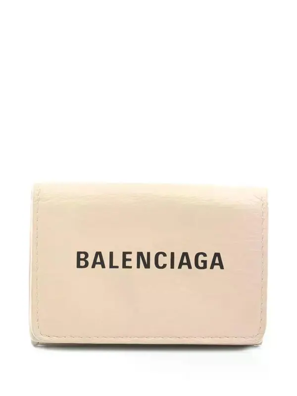 Balenciaga 2010s Logo-lettering Wallet - Neutrals