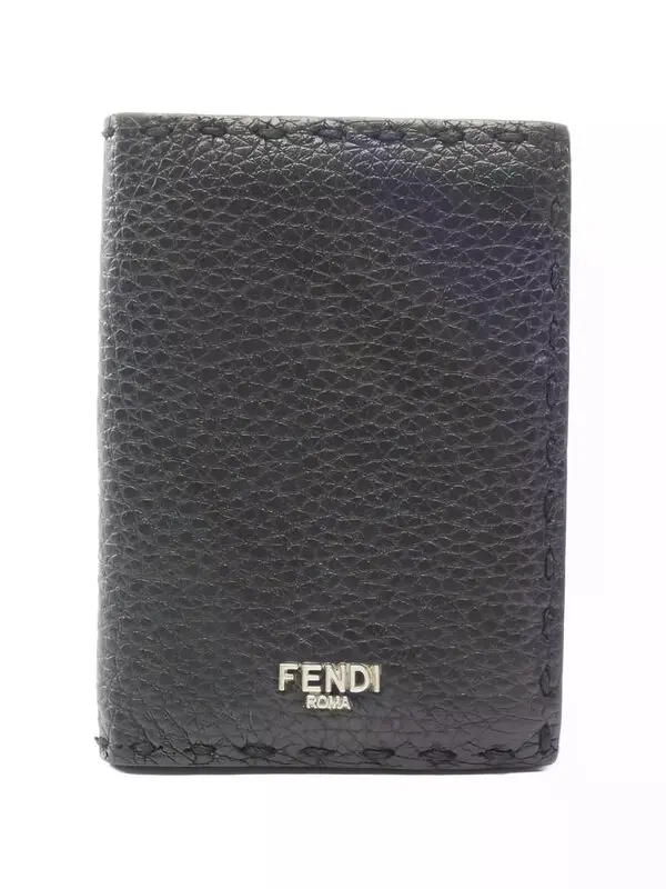 Fendi 2010s Selleria Logo Card Holder - Black