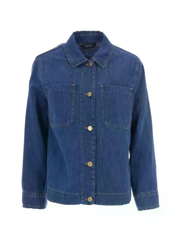 Max Mara Patch-pocket Denim Jacket - Blue